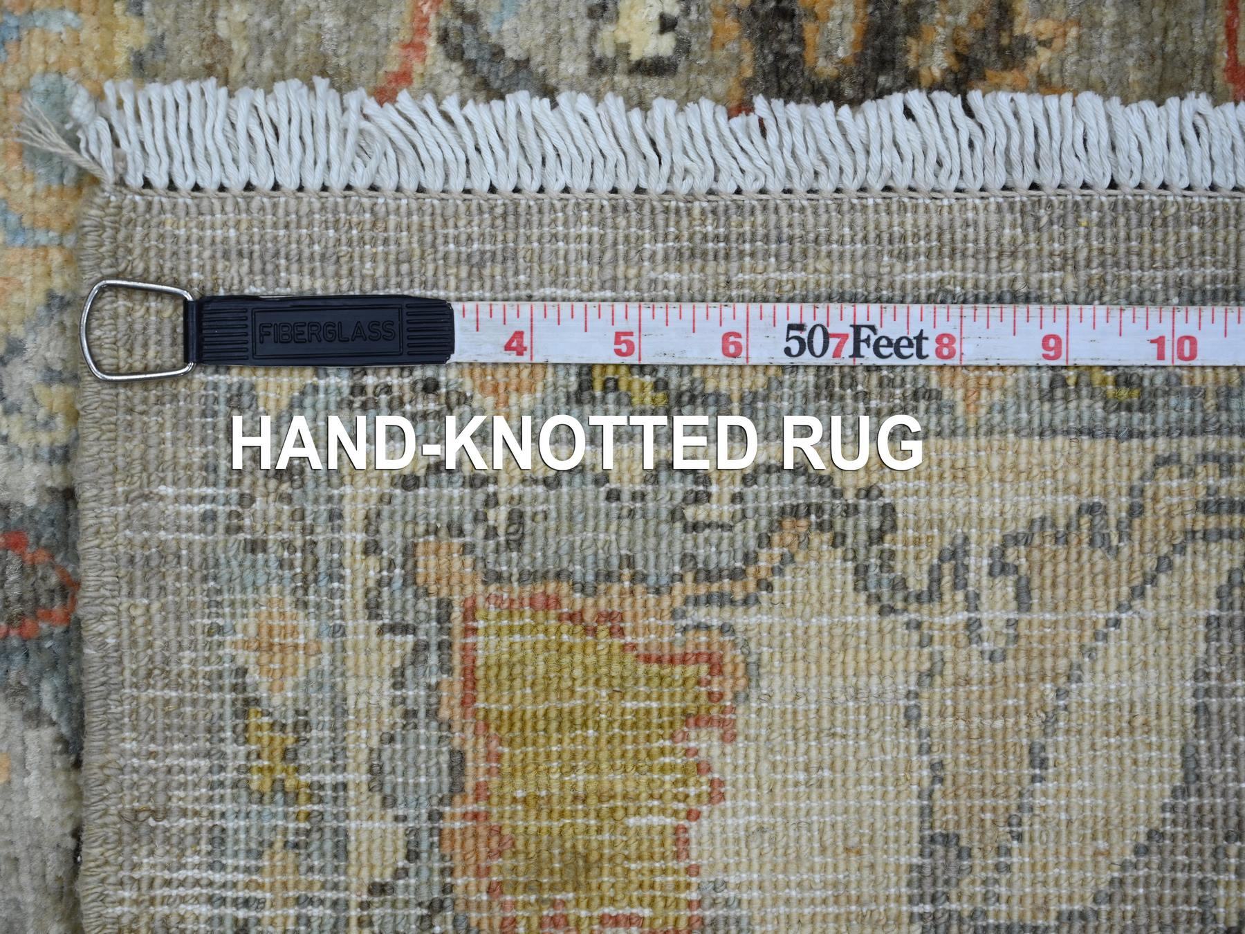 4’1″x6′ Spanish Gray, Peshawar with Bijar Garus Design, Hand Knotted ...